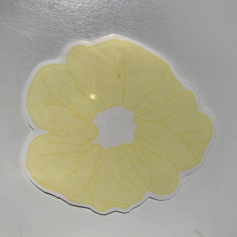 Yellow Scrunchie Sticker - Etsy