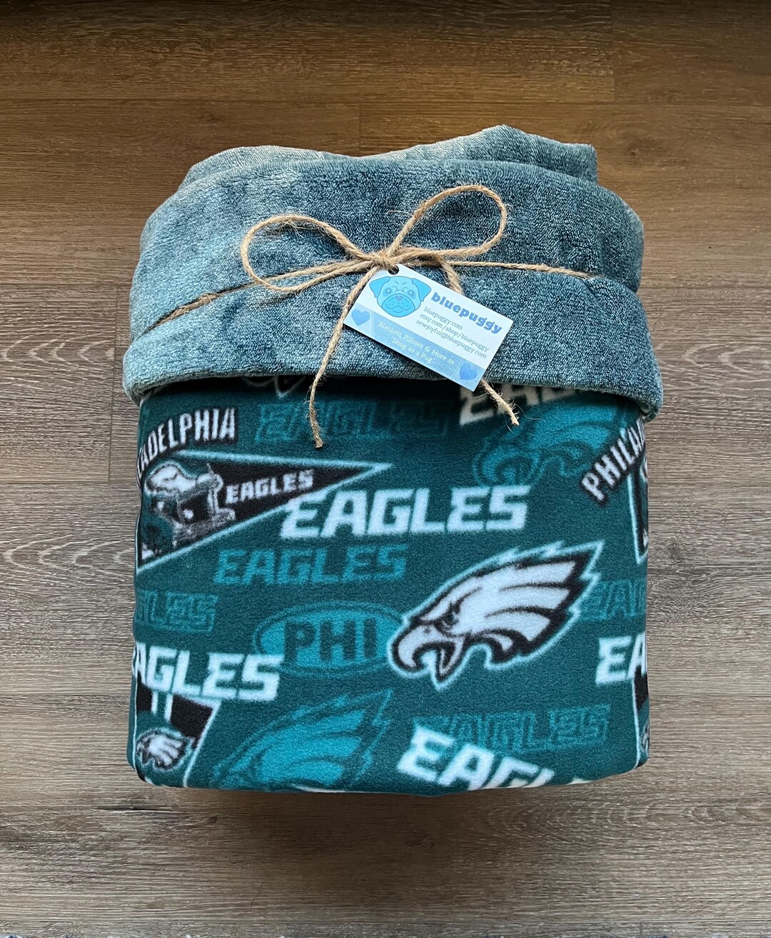 Handmade Philadelphia Eagles Blanket With Luxury Plush Teal Green ...