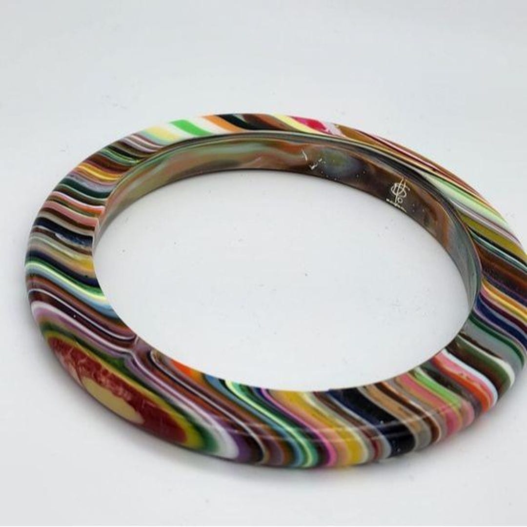 Carlos Sobral Art Thin Bangle Bracelet Like New! Signed - Etsy