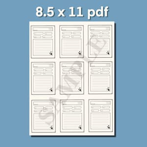 Simple Item Sheet // DND Inventory Sheet 5e // Dungeons and Dragons - Etsy