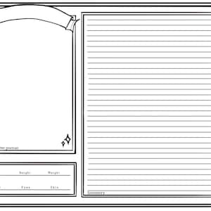 The Simple Dnd Character Sheet // Landscape Fillable PDF - Etsy