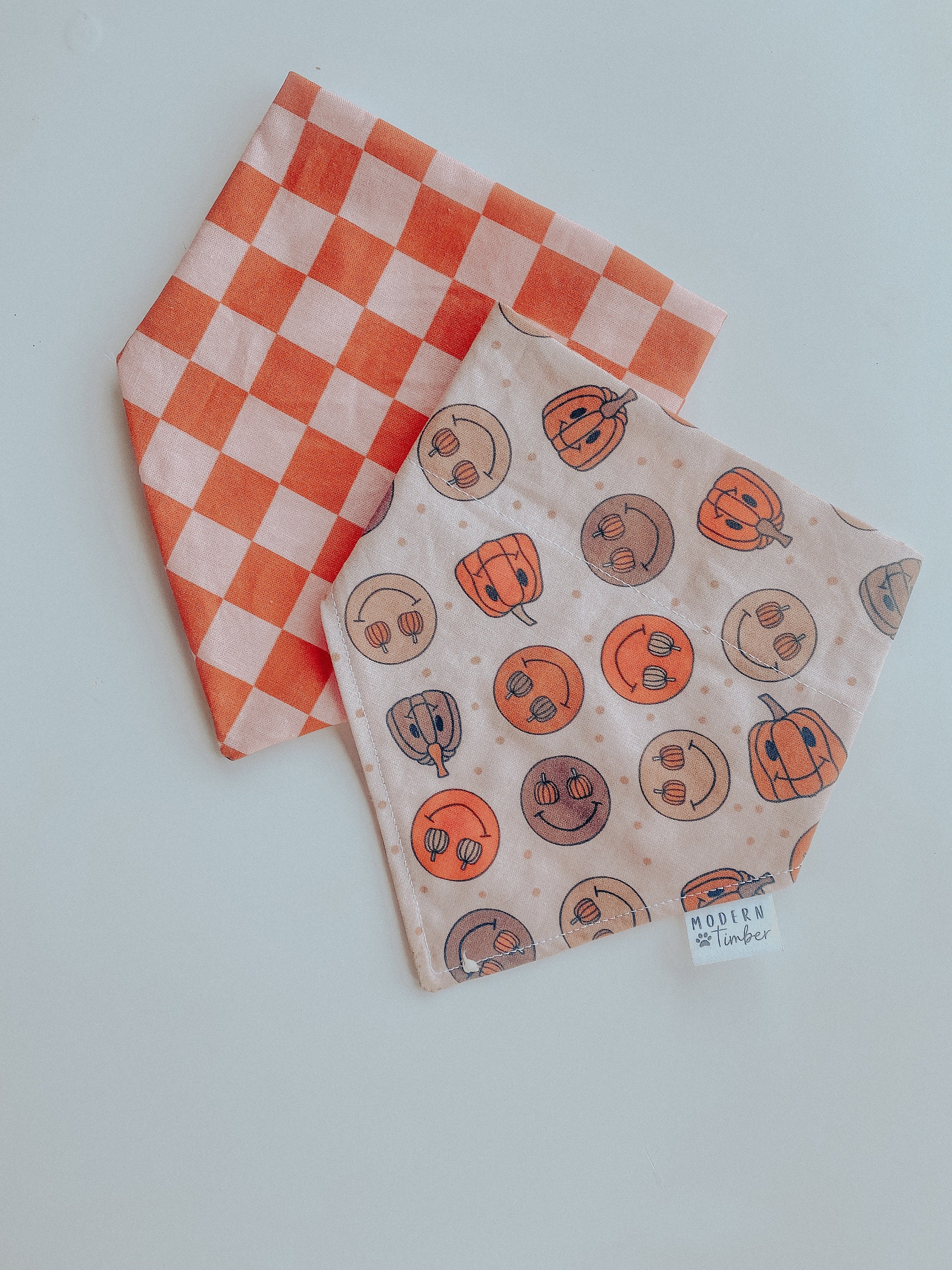 Pumpkin Dog Bandana, Fall Dog Bandana, Smiley Face Pumpkin, Over the ...