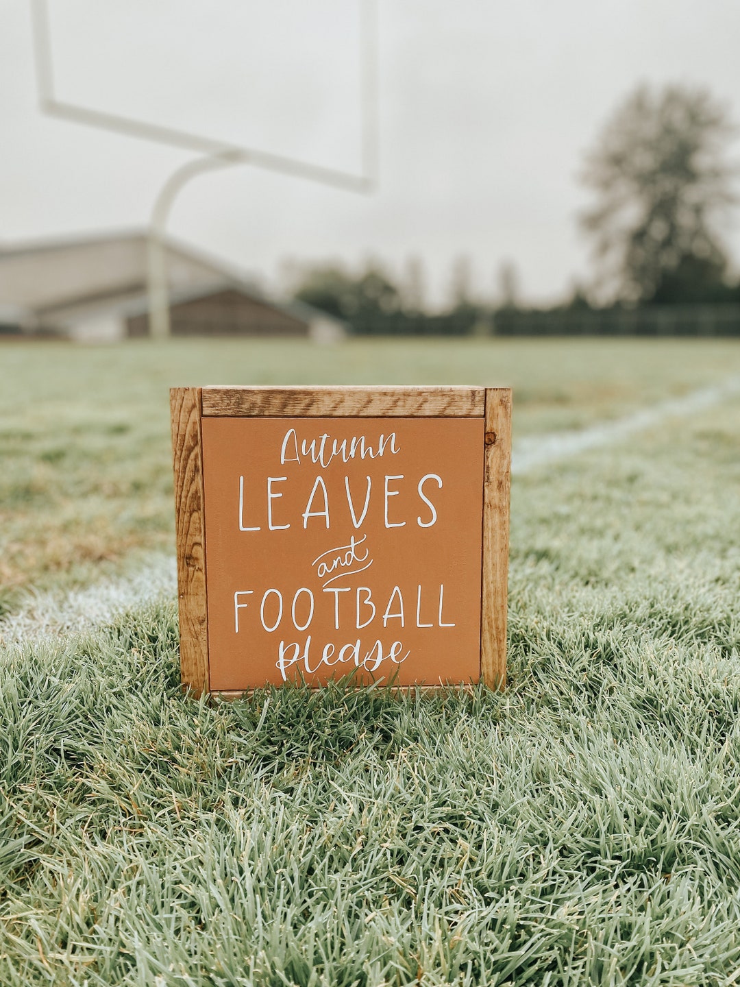Autumn Leaves and Football Please Sign, Football Sign, Football Season ...
