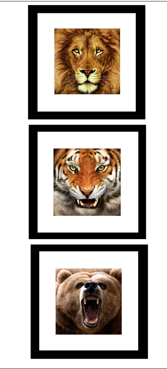Lions And Tigers And Bears Art
