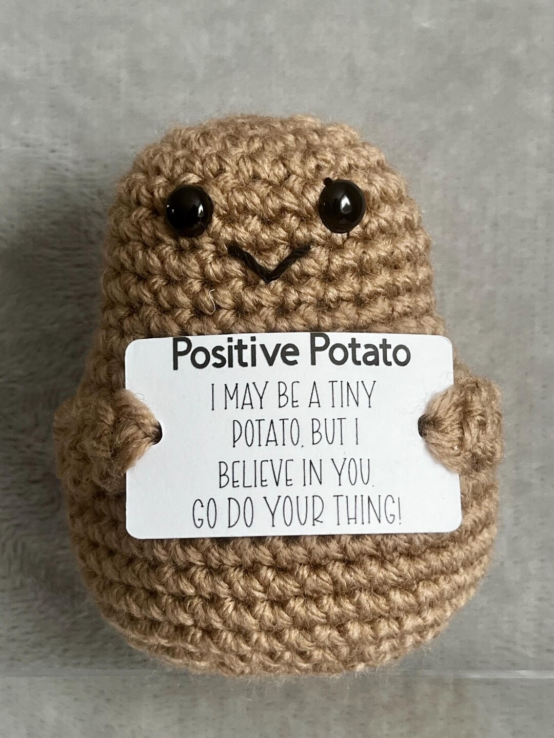 Crochet Potato, Crocheted Potato, Positive Potato, Emotional Support ...