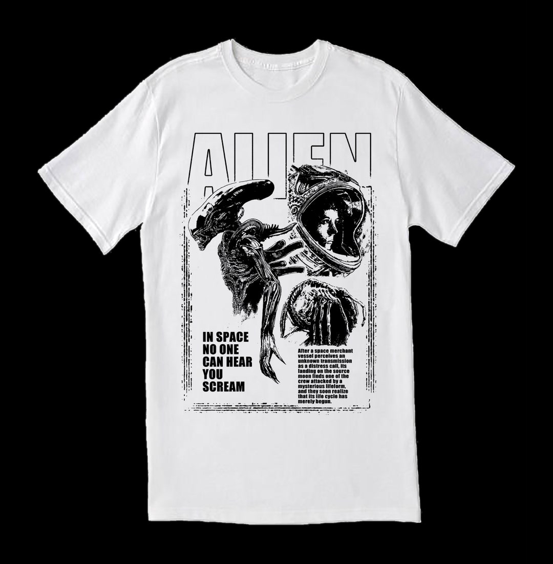 Alien "space" White Shirt - Etsy