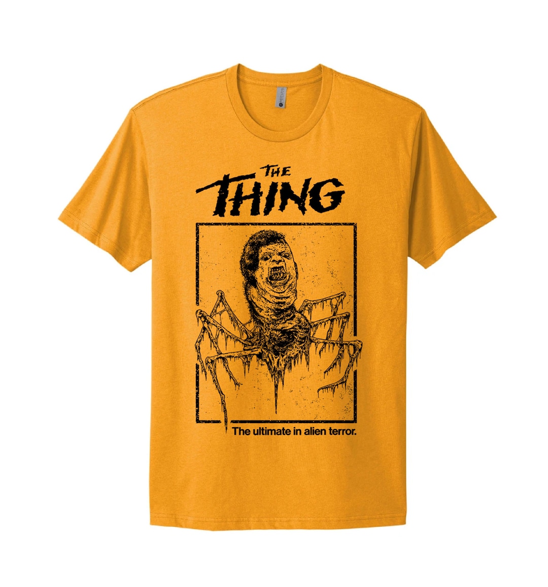 The Thing "head" Gold Tshirt - Etsy