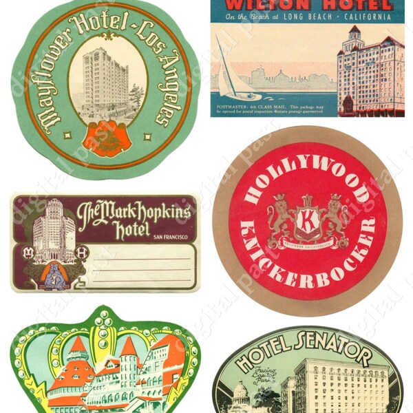 Vintage Luggage Labels - Etsy