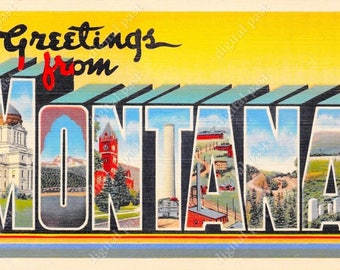 Montana postcard | Etsy