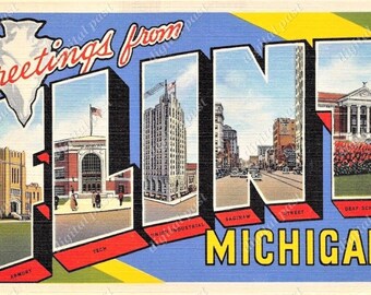 Michigan Letters - Etsy