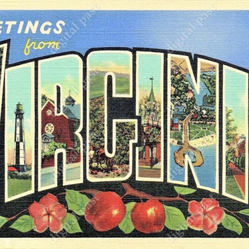 Virginia Postcards - Etsy