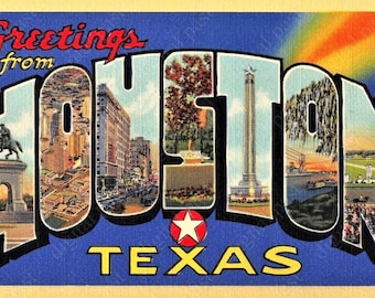AUSTIN TEXAS GREETINGS Digital Postcard Clipart Image | Etsy