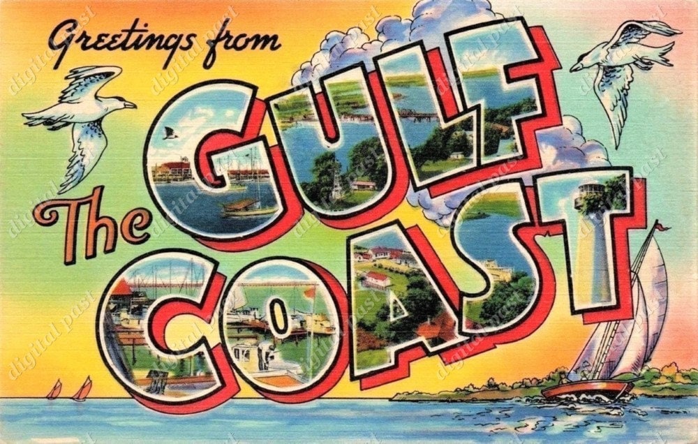 Greetings From the Gulf Coast, Gulf of Mexico - INSTANT DOWNLOAD ...