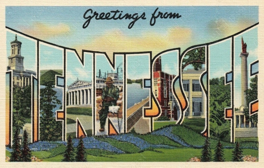Greetings From TENNESSEE Postcard Download, Printable Tennessee ...