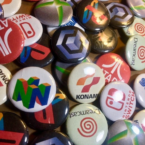 Game Logo Buttons - Etsy