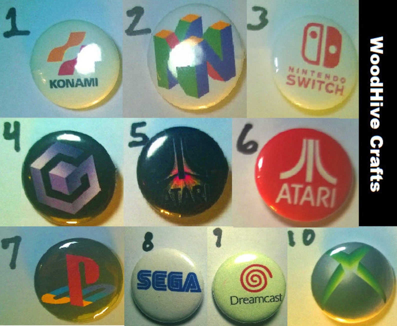 Game Logo Buttons - Etsy