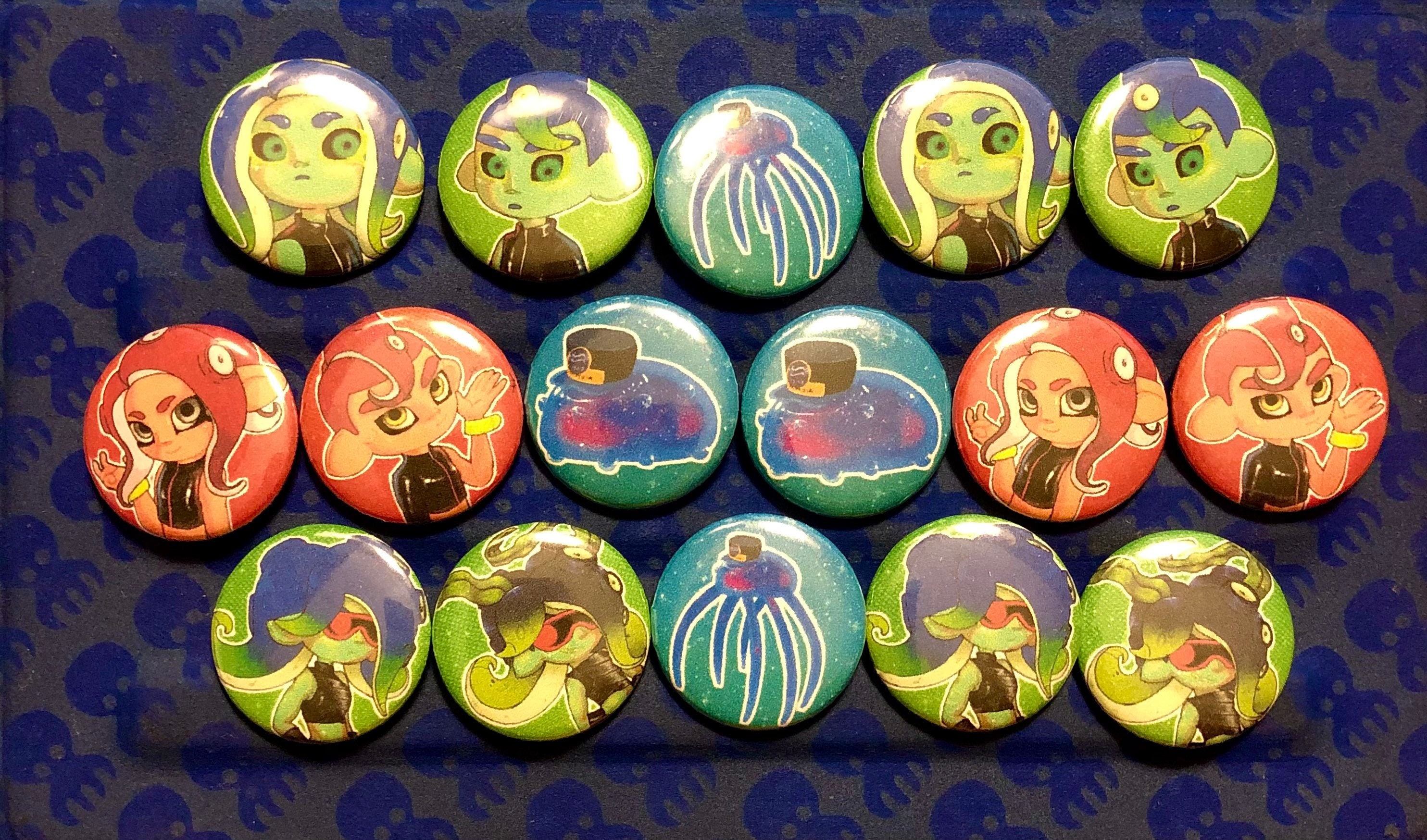 Splatoon 2 Octo Expansion Buttons agent 8 CQ Cumber - Etsy