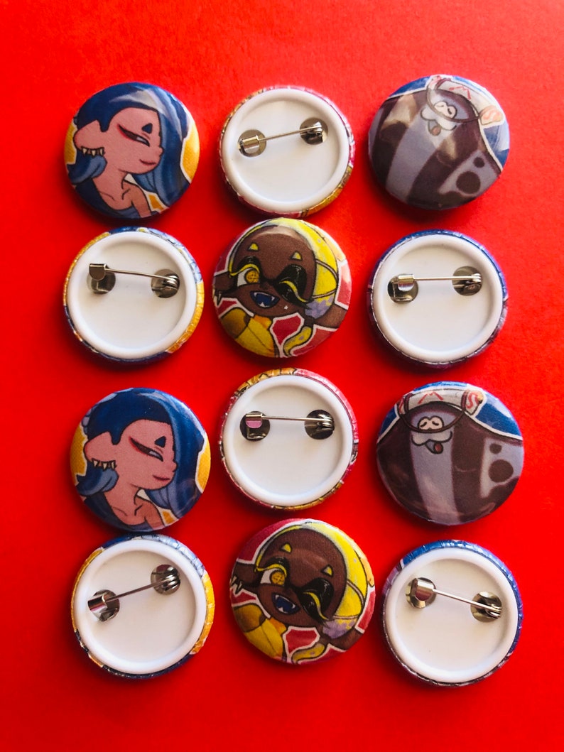 Splatoon 3 Idol Shiver Frye and Big Man Buttons - Etsy
