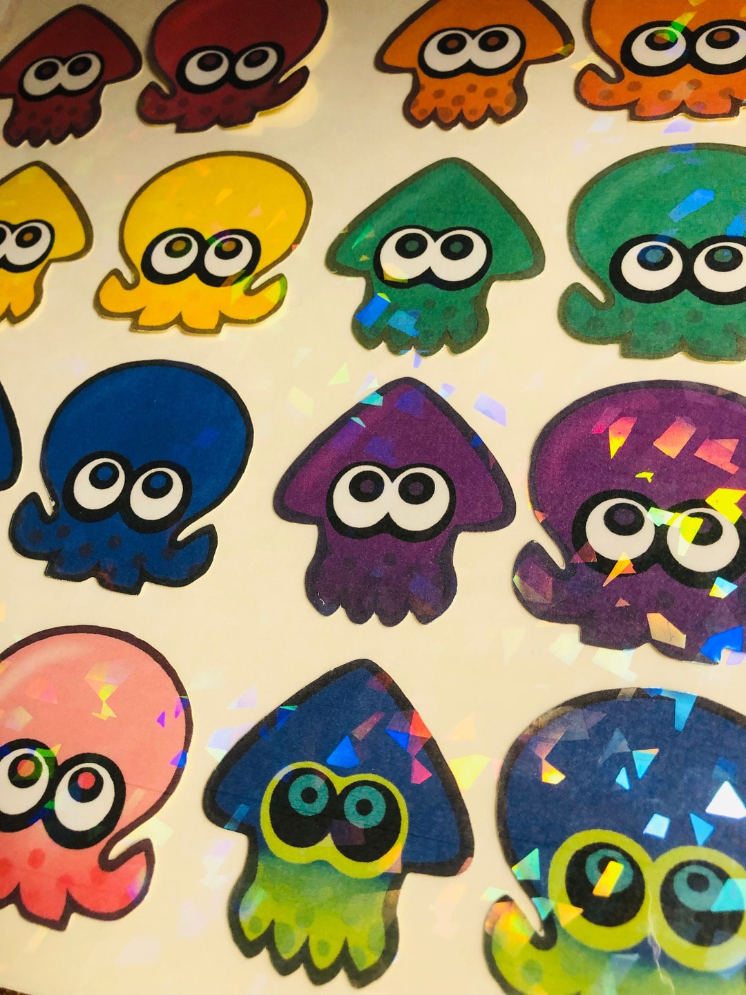Splatoon All Basic Colors + Sanitized Squid/octo Crystal Stickers - Etsy