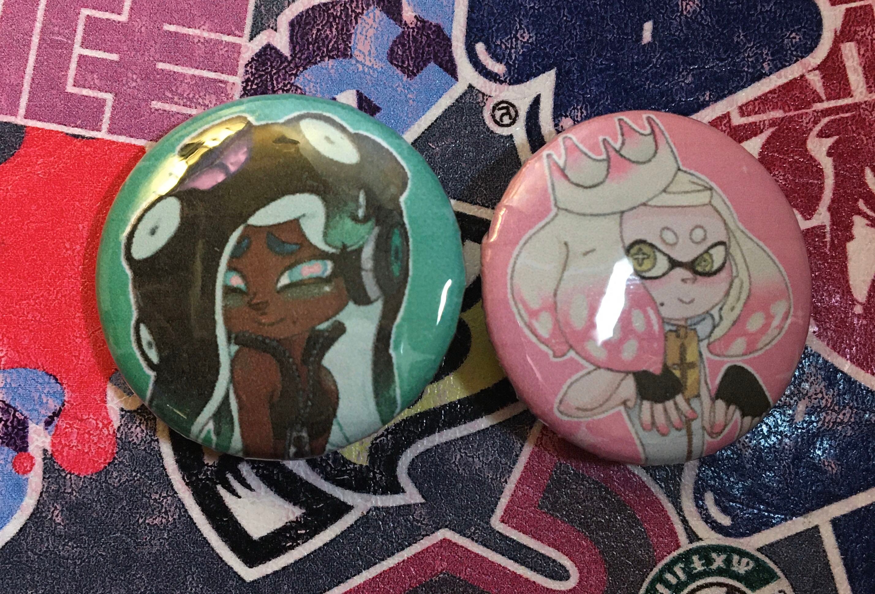 Splatoon Marina and Pearl Judd and Lil Judd Buttons set or | Etsy