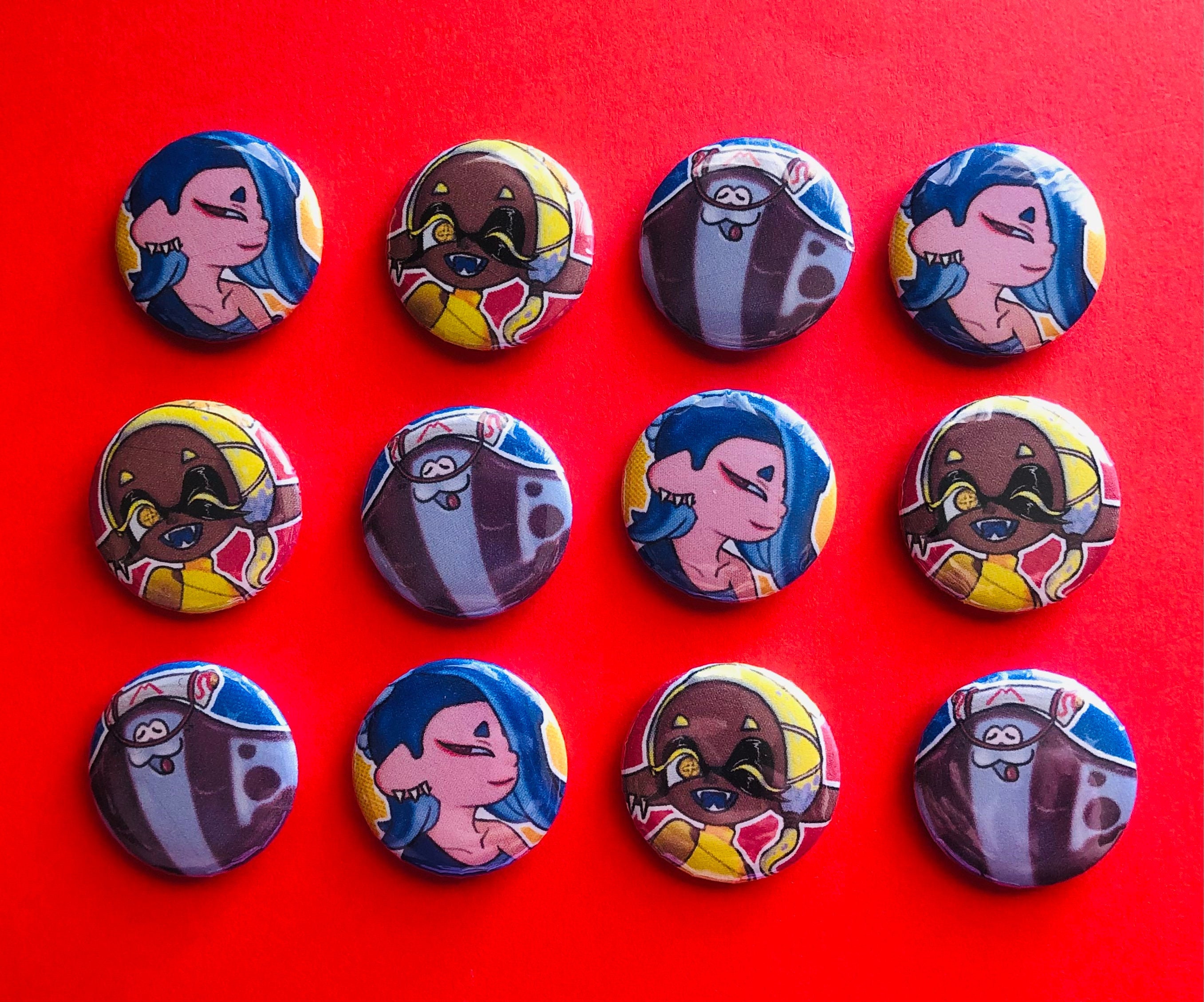 Splatoon 3 Idol Shiver Frye and Big Man Buttons - Etsy UK