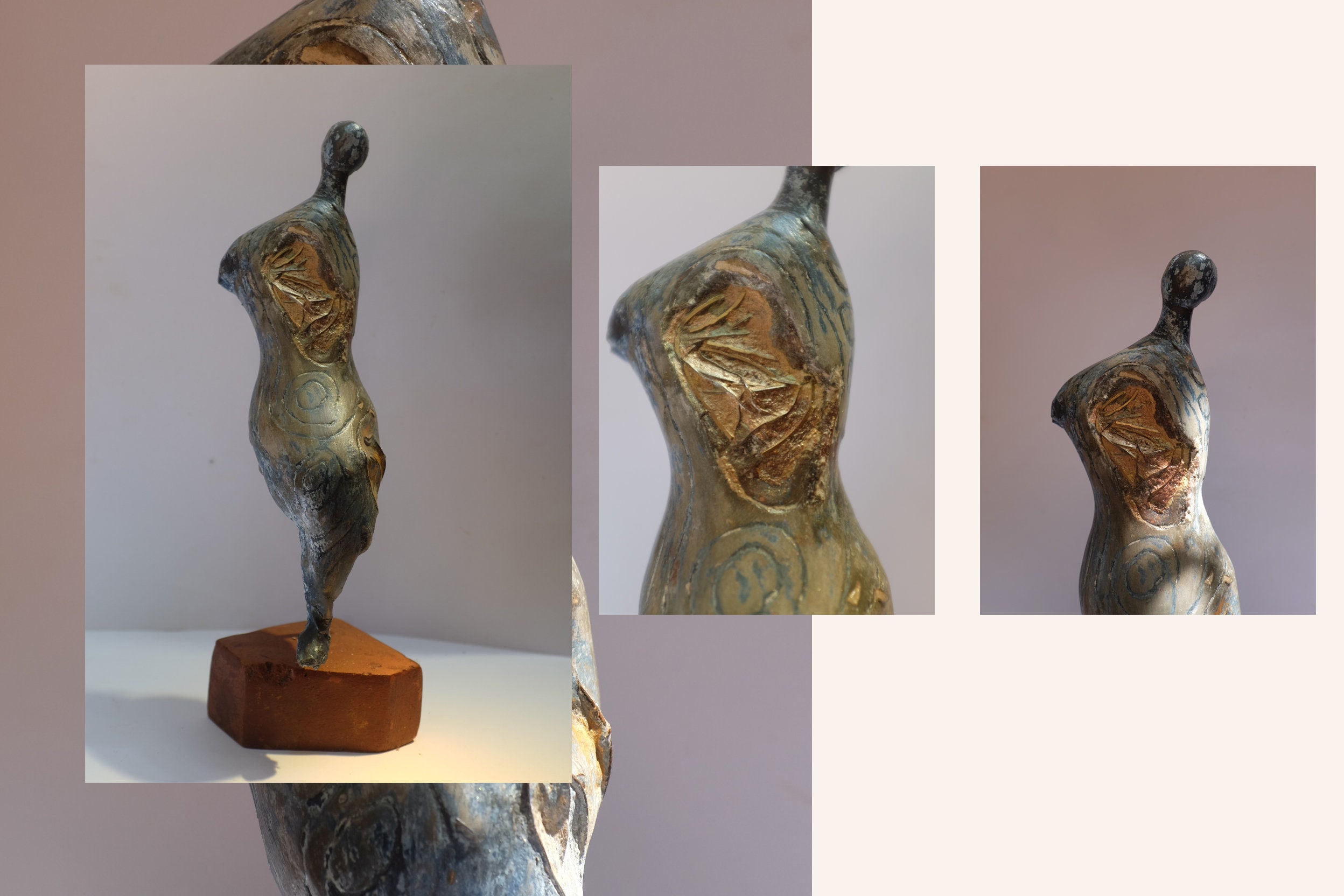 Abstract Woman Statue Female Figure Sculpture for Collector Home Office ...
