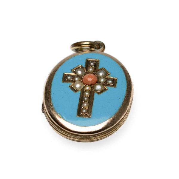 Enamel Locket - Etsy