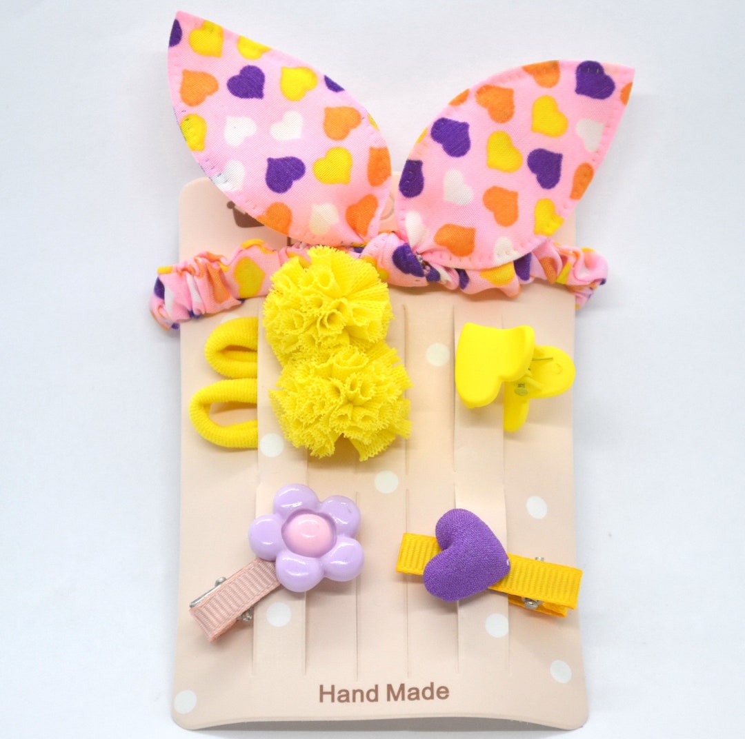 Yellow and Purple Hair Accessories Set for Collectible Blythe & 8-inch ...