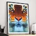 Geometric Tiger Print, Tiger Wall Art, Tiger Head Poster, Geometric ...