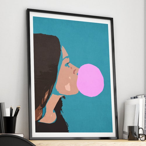 Bubblegum Print Bubble Gum Wall Art Street Art Print Bubble Etsy