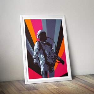 Astronaut Print Space Man, Astronaut Poster, Street Art Print, Space ...