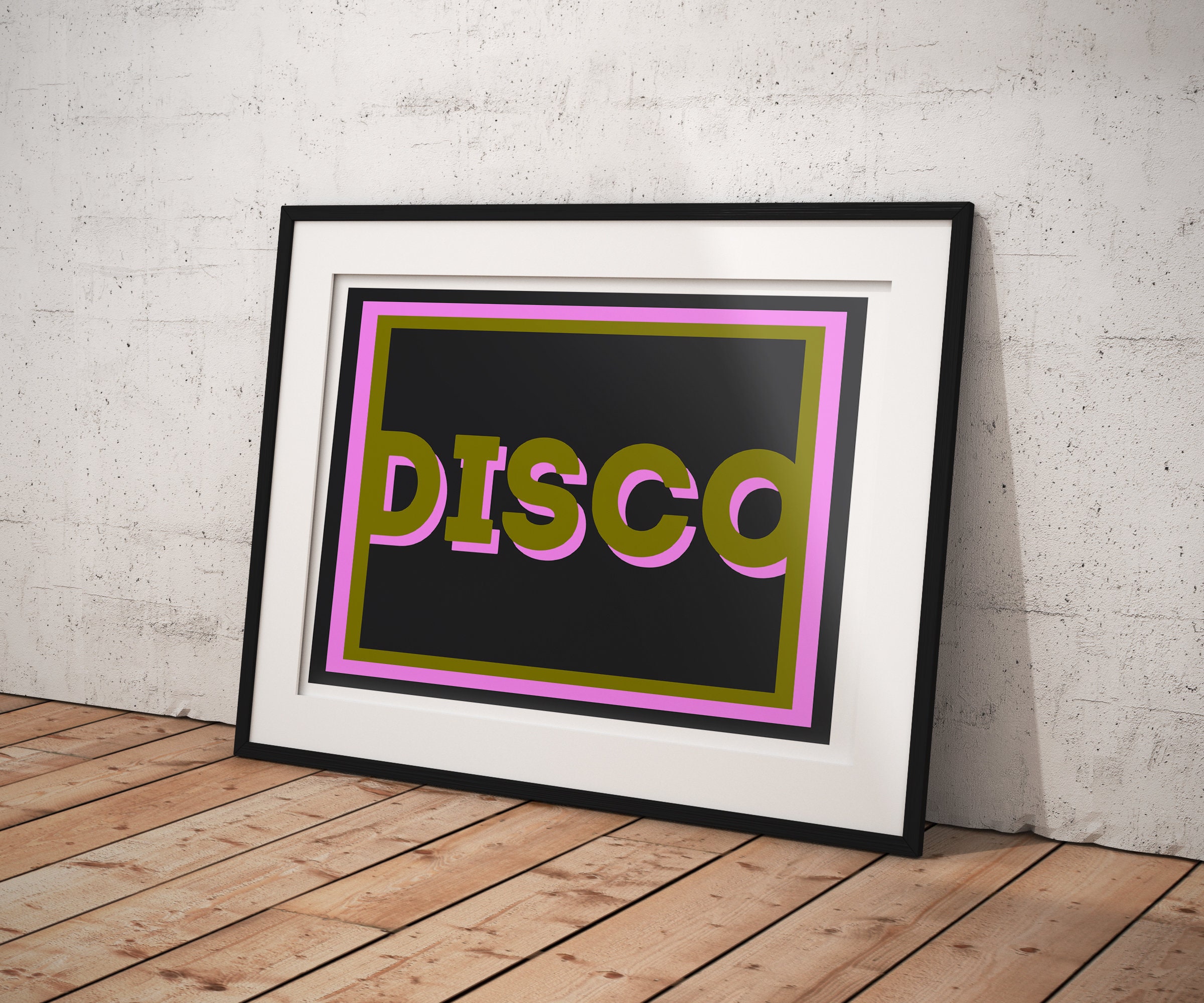 Disco Print Disco Art Disco Poster Colourful Poster | Etsy