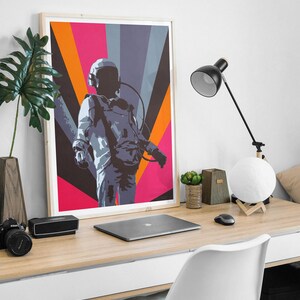 Astronaut Print Space Man, Astronaut Poster, Street Art Print, Space ...
