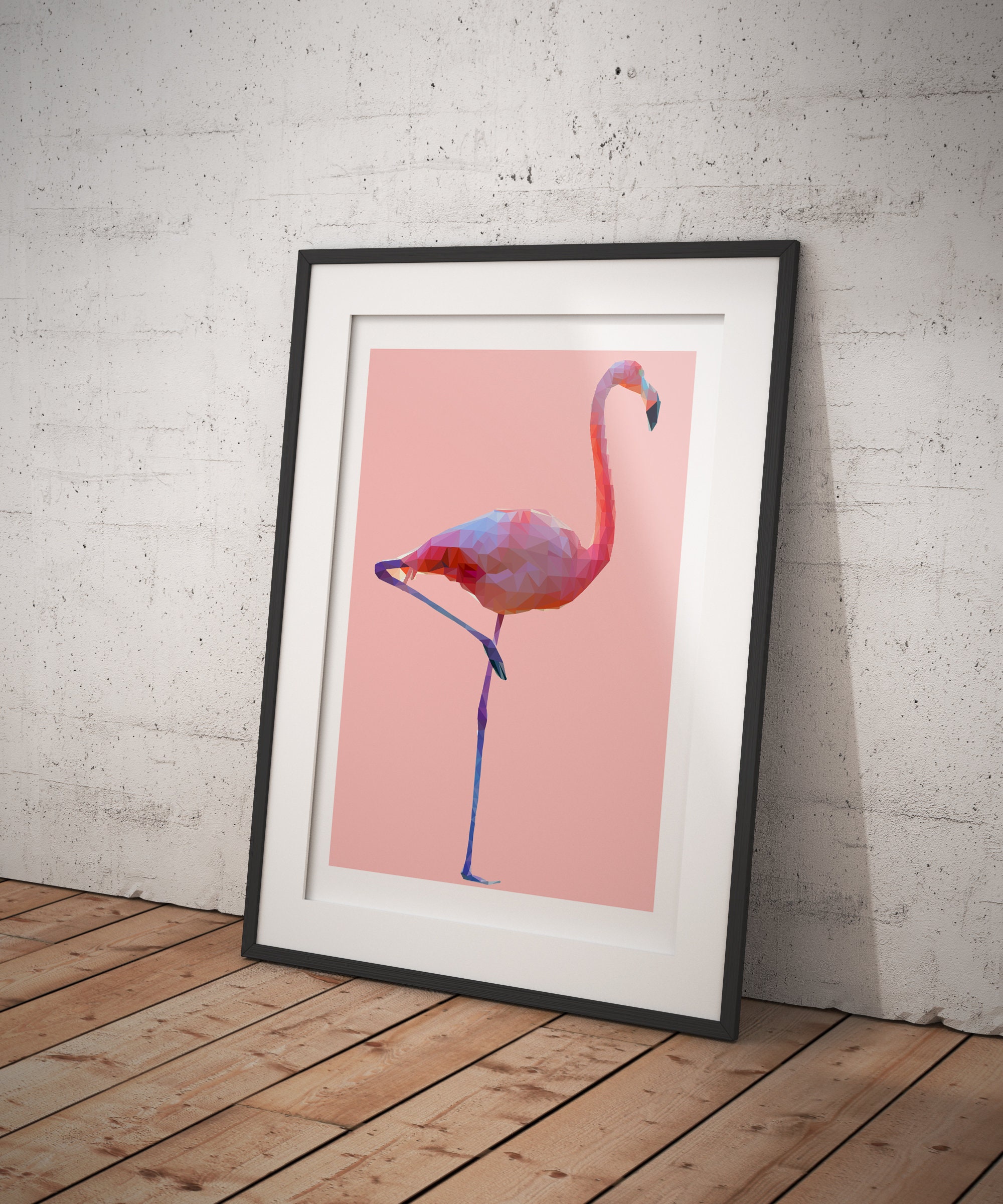 Flamingo Poster Flamingo Art Print Pink Flamingo Print - Etsy