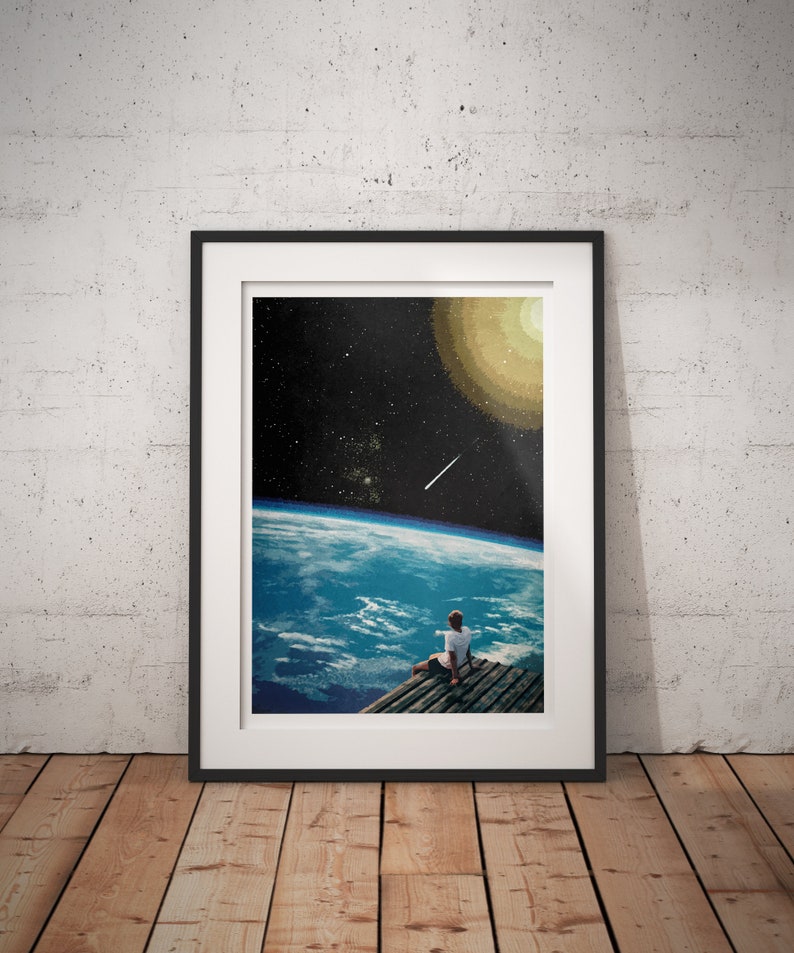 Outer Space Print Space Wall Art Collage Print Wall Art | Etsy