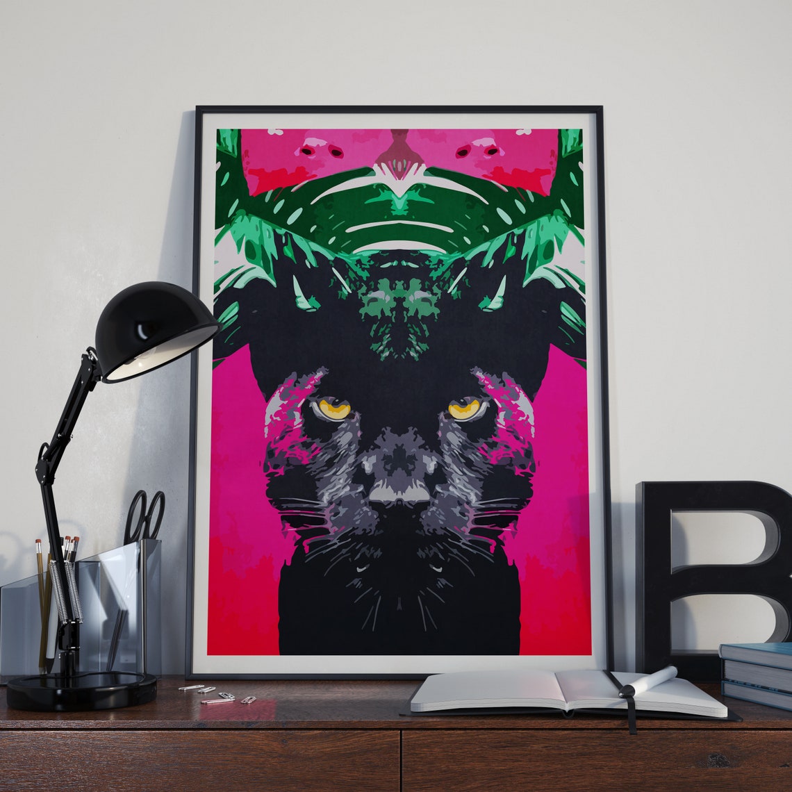 Black Panther Poster Black Panther Print Street Art Print | Etsy