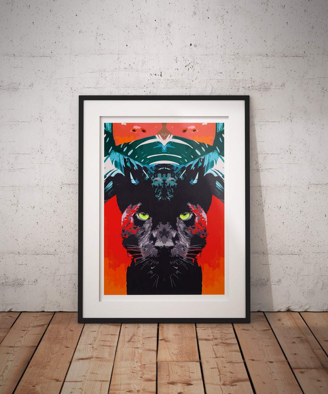 Black Panther Print Black Panther Poster Tropical Wall Art - Etsy