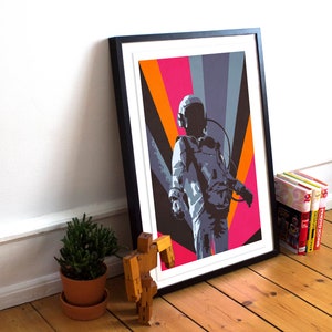 Astronaut Print Space Man, Astronaut Poster, Street Art Print, Space ...