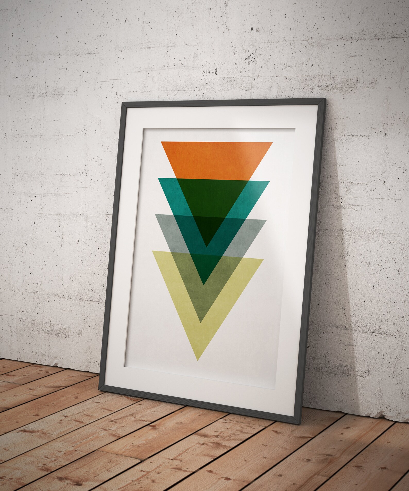 Geometric Print Mid Century Print Triangle Print Geometric - Etsy