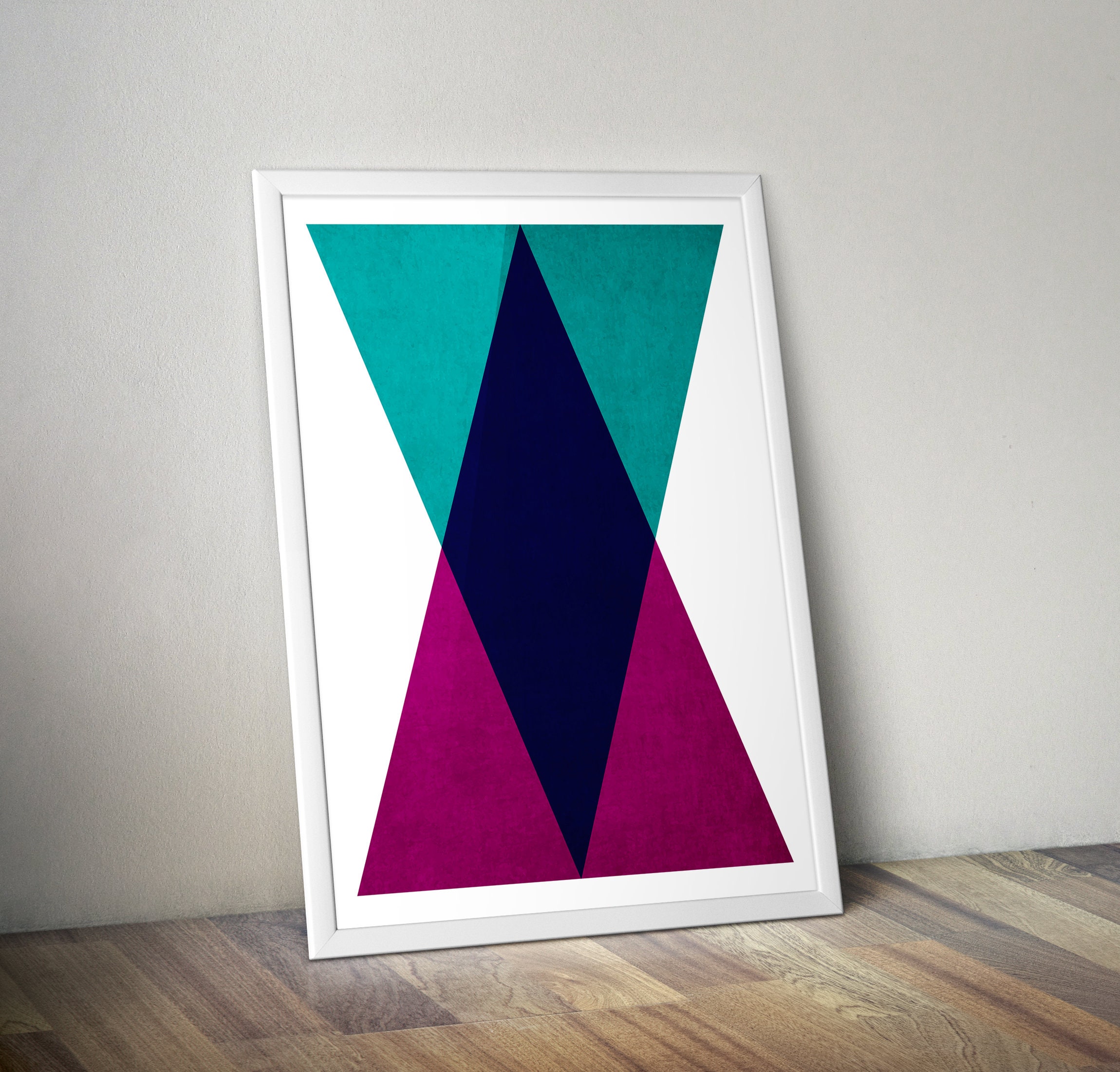 Geometric Print Geometric Wall Art Scandinavian Print Mid | Etsy