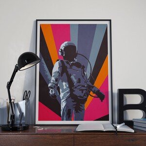 Astronaut Print Space Man, Astronaut Poster, Street Art Print, Space ...