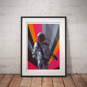 Astronaut Print Space Man, Astronaut Poster, Street Art Print, Space ...