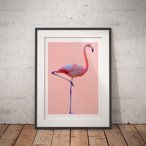 Flamingo Poster, Flamingo Art Print, Pink Flamingo Print, Flamingo ...