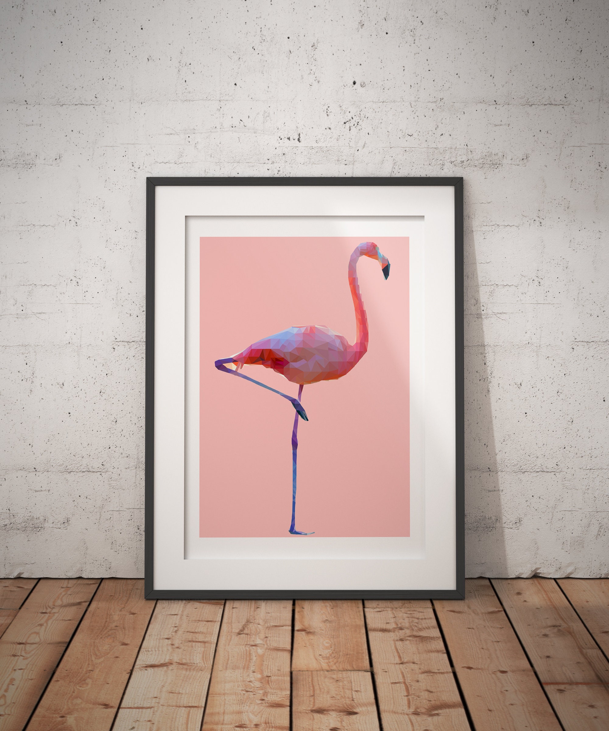 Flamingo Poster Flamingo Art Print Pink Flamingo Print - Etsy