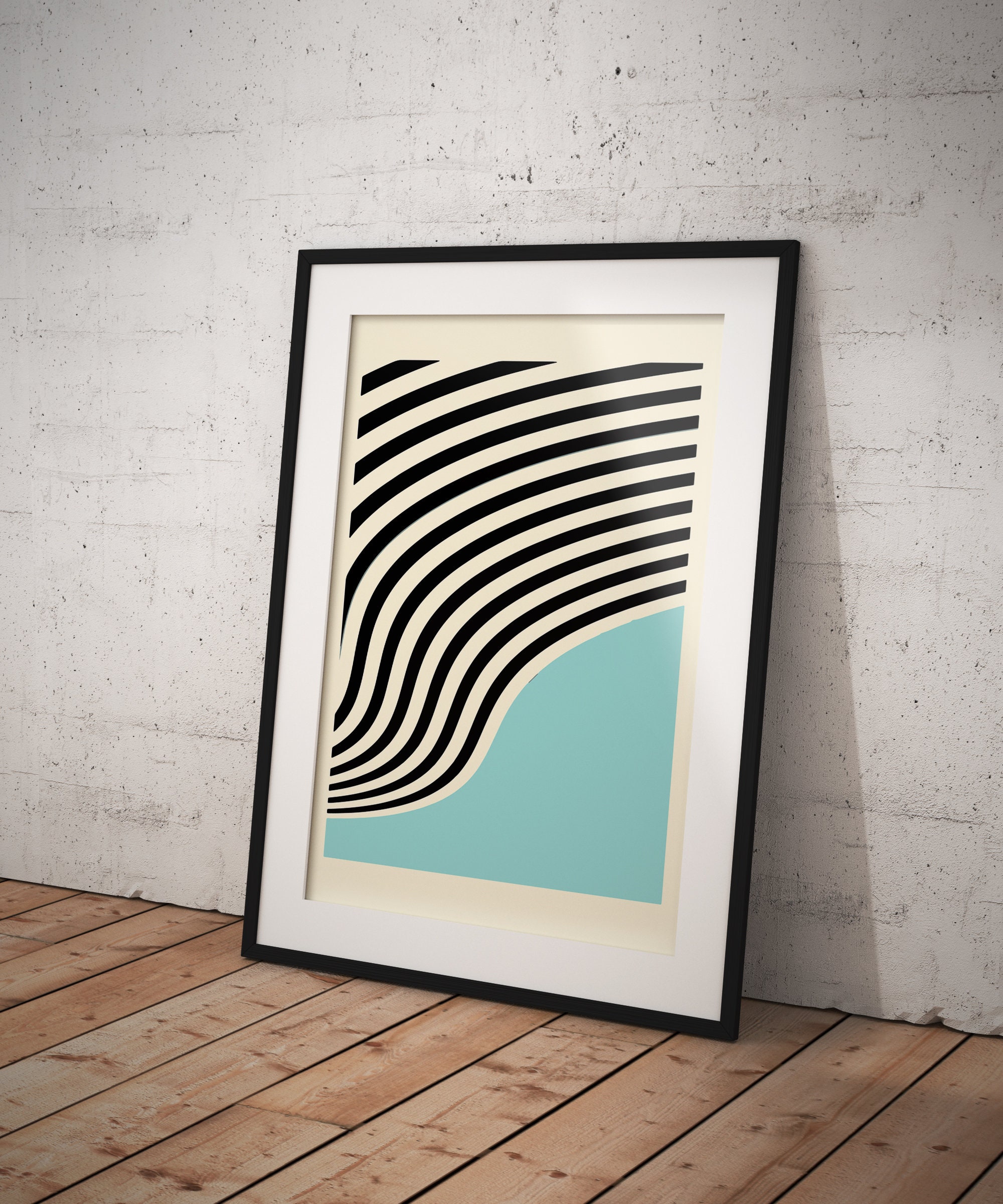 Abstract Print Mid Century Print Retro Minimal Art | Etsy