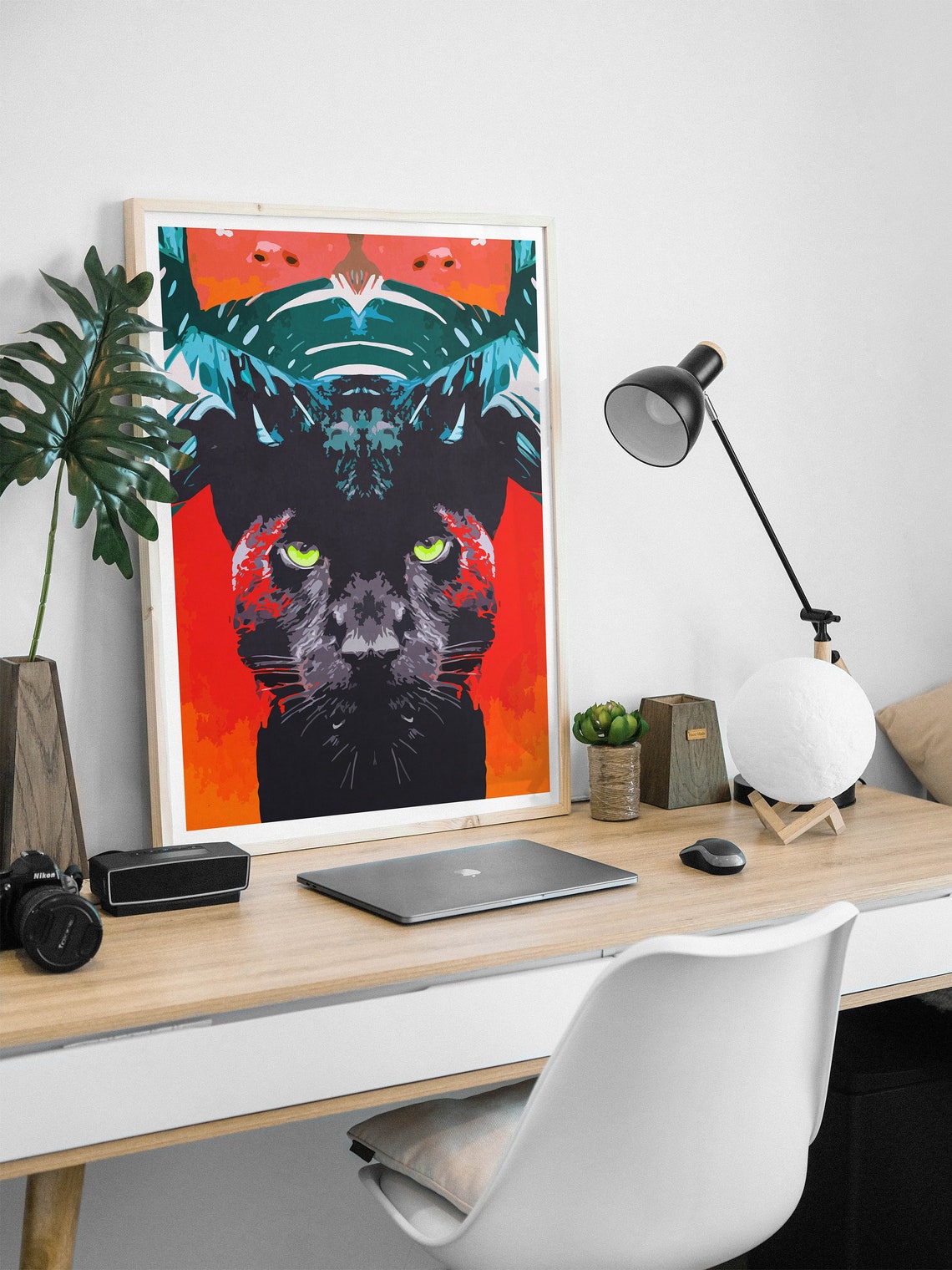 Black Panther Print Black Panther Poster Tropical Wall Art | Etsy