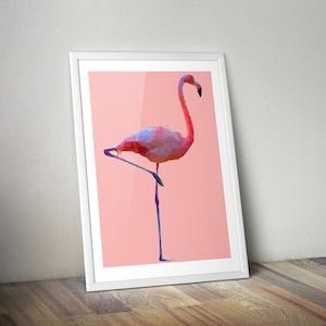 Flamingo Poster, Flamingo Art Print, Pink Flamingo Print, Flamingo ...