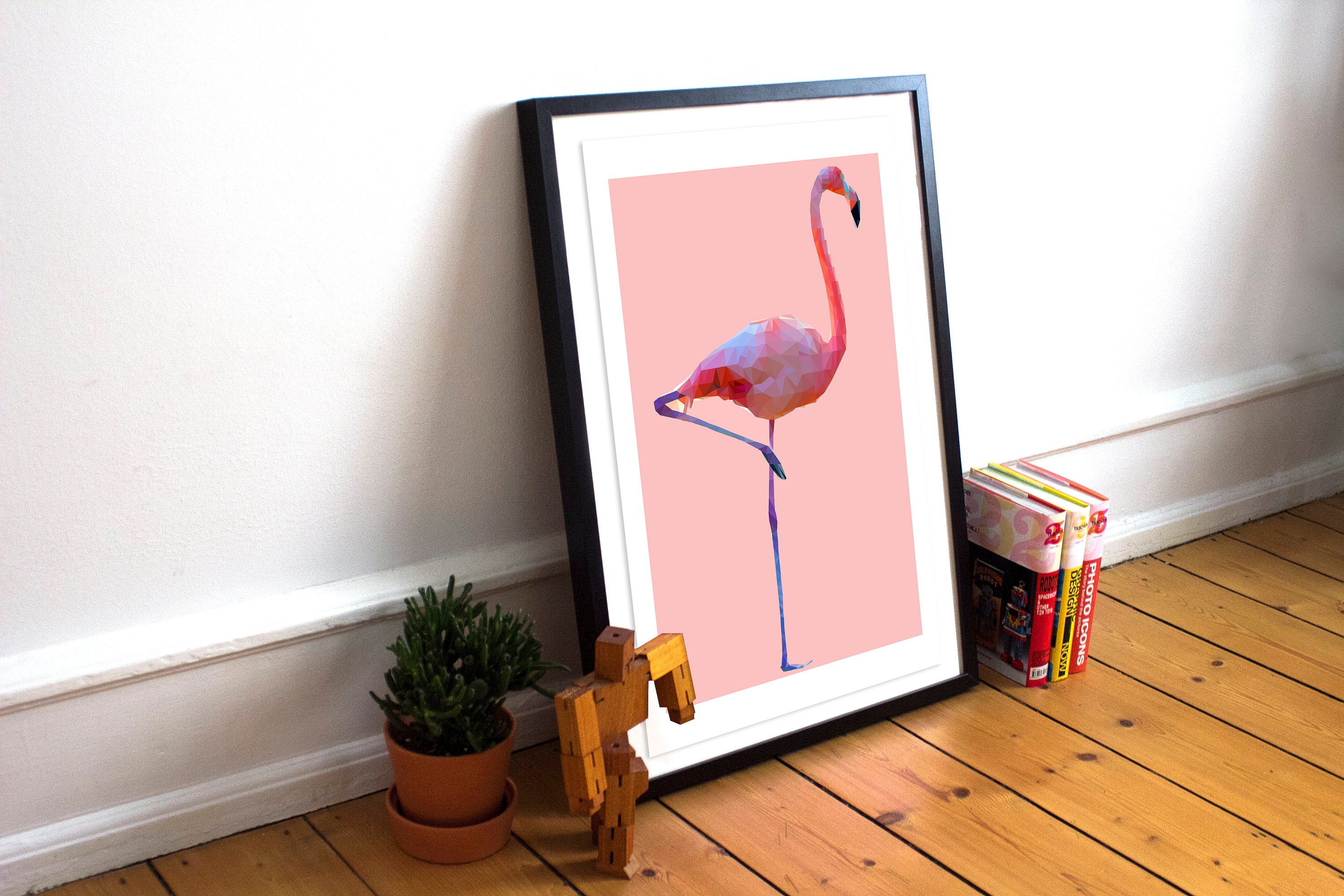 Flamingo Poster Flamingo Art Print Pink Flamingo Print - Etsy