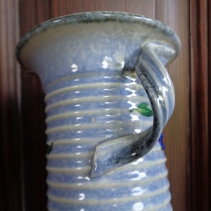 Czech Alienware Art Deco Pottery Vase H5"/ 13.5cm; Marble Grayish Blue ...