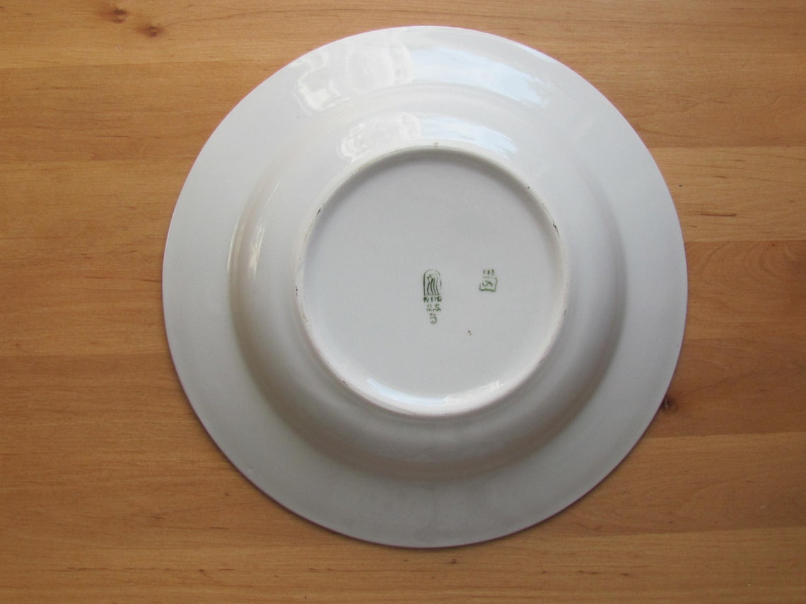 Soviet Vintage Plate Riga Porcelain Factory Soup Plate With Floral ...